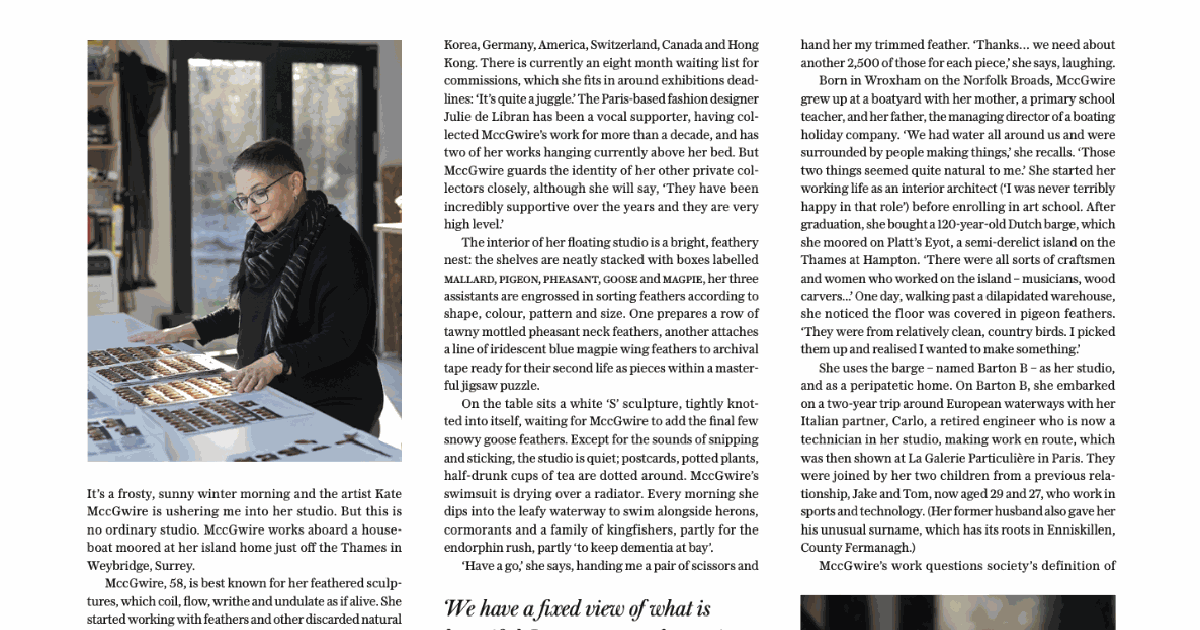 Kate MccGwire | The Telegraph Luxury | Les filles du calvaire